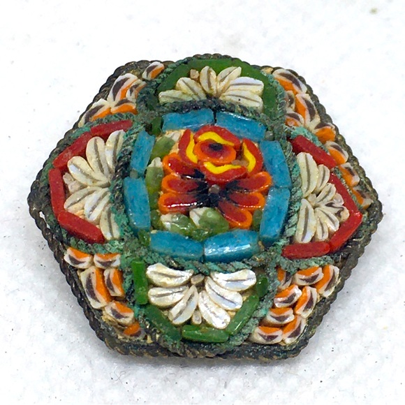 M Made In Italy | Jewelry | Vintage To Antique Micro Mosaic Brooch Made ...